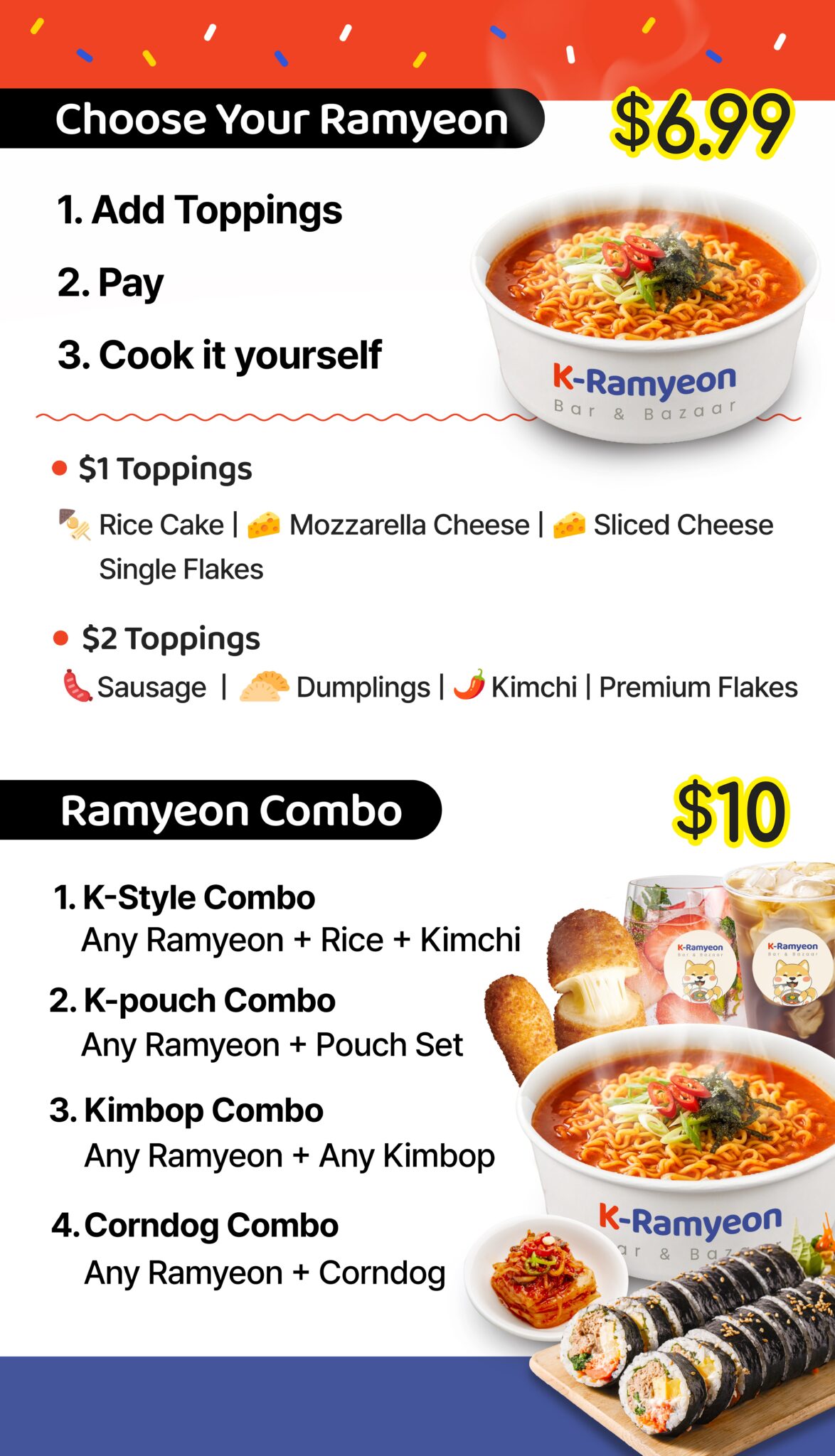 Menu – K-Ramyeon Bar & Bazaar